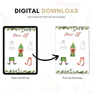 Christmas Elf Printable Game Bundle | Kids Xmas Party Games | Puzzles ...