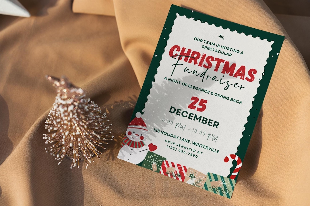 Classic Vintage Christmas Flyer | Editable Canva Template | Custom Xmas ...