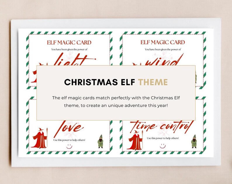 Christmas Elf Magic Cards Printable | Xmas Elves Sign Kit | Magical ...