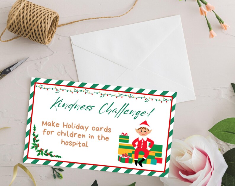 Elf Kindness Challenge | Daily Elves Activities | Christmas Printables ...