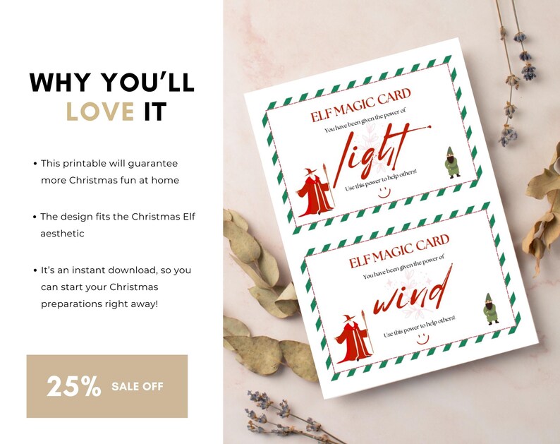 Christmas Elf Magic Cards Printable | Xmas Elves Sign Kit | Magical ...