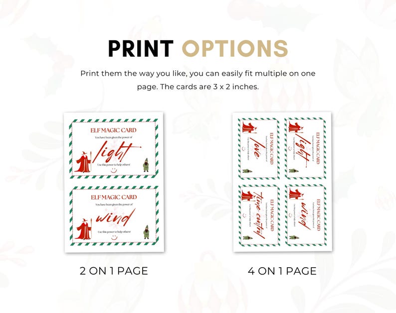 Christmas Elf Magic Cards Printable | Xmas Elves Sign Kit | Magical ...