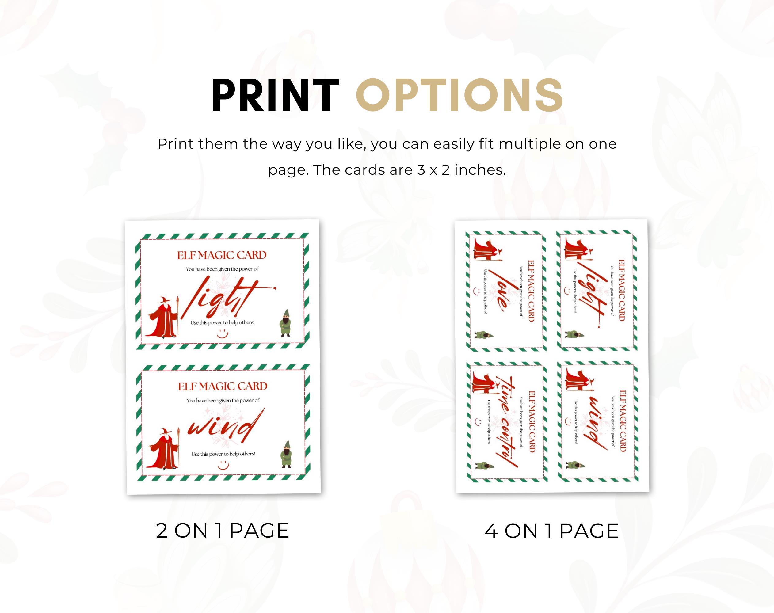 Christmas Elf Magic Cards Printable | Xmas Elves Sign Kit | Magical ...