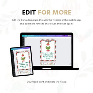 Christmas Elf Lunch Box Notes | Cute Xmas Printable & Editable Canva ...
