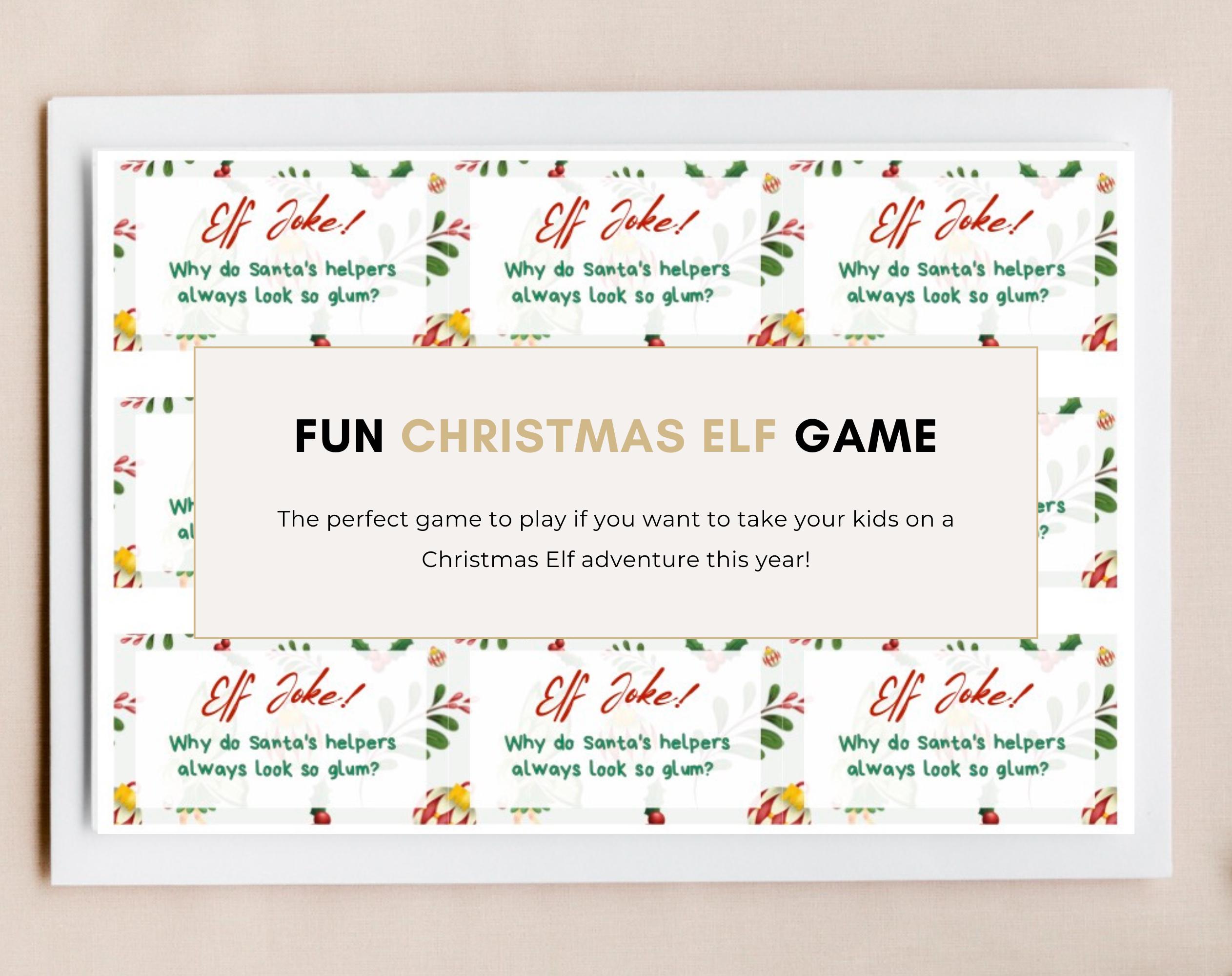 Christmas Elf Lunch Box Jokes Printable | Editable Canva Template ...