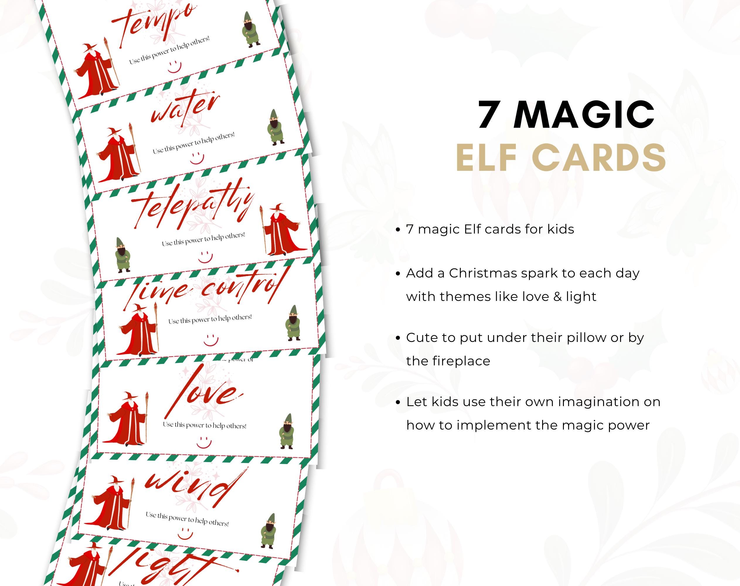 Christmas Elf Magic Cards Printable | Xmas Elves Sign Kit | Magical ...