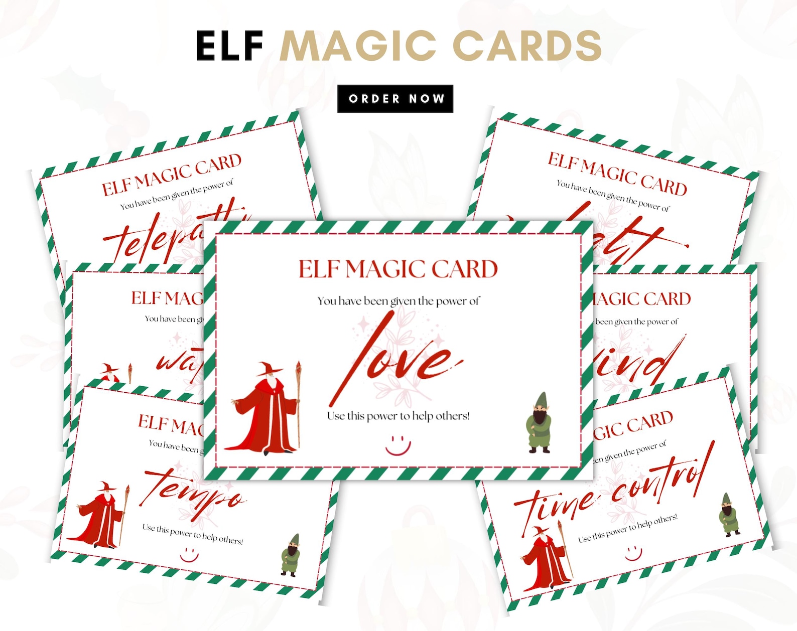 Christmas Elf Magic Cards Printable | Xmas Elves Sign Kit | Magical ...