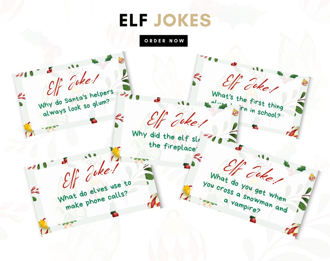 Christmas Elf Lunch Box Jokes Printable | Editable Canva Template ...