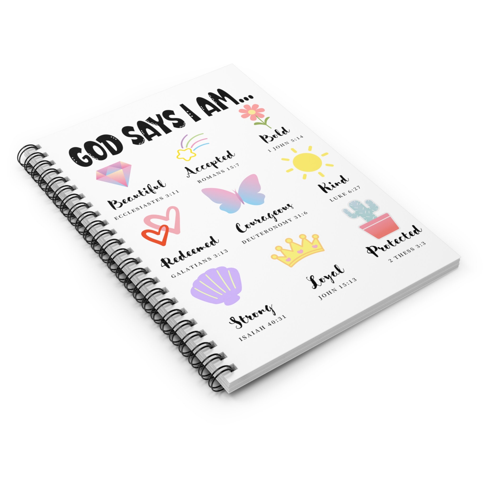 God Says I Am Notebook - Positive Affirmation Notebook - Journal ...