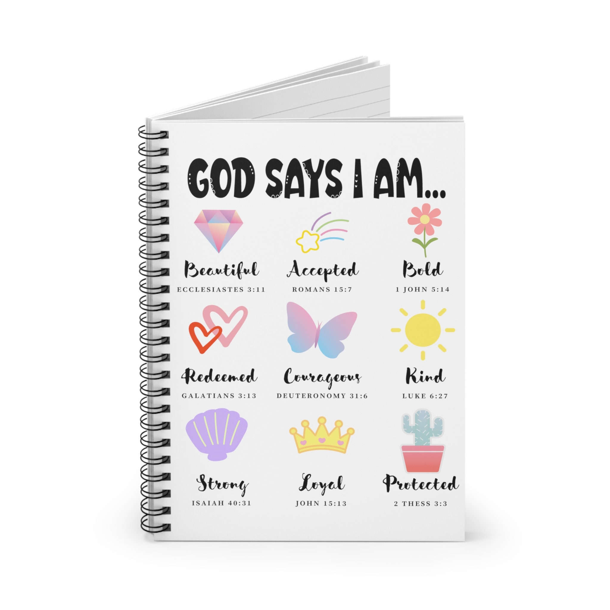 God Says I Am Notebook - Positive Affirmation Notebook - Journal ...