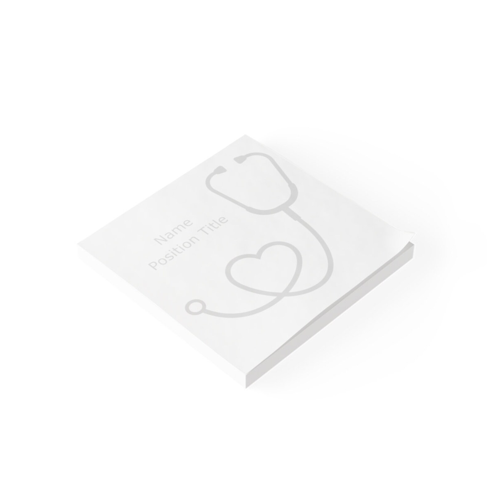 Custom Heart Stethoscope Sticky Notes, Gift for Doctor Nurse ...