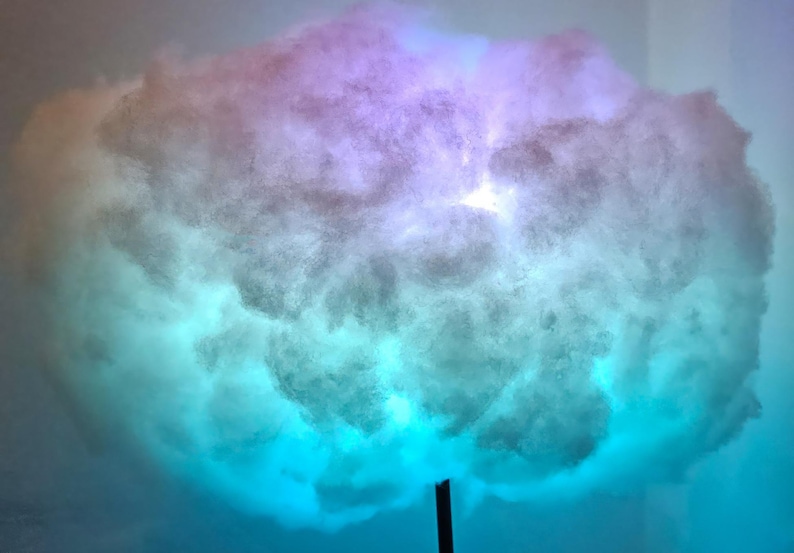 Thunder Cloud LED Floor Lamp: Sound Reactive Color Changing Ambient ...
