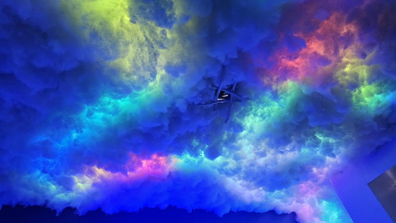 Thunder Smart LED Ceiling Cloud Light - Sound Activated - RGB IC ...