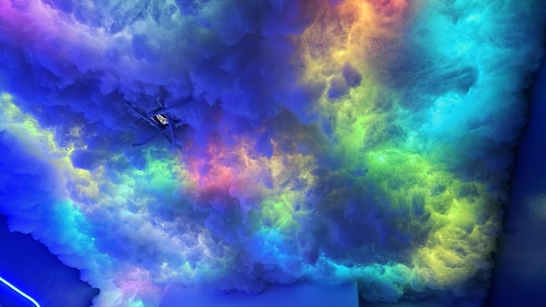 Thunder Smart LED Ceiling Cloud Light - Sound Activated - RGB IC ...
