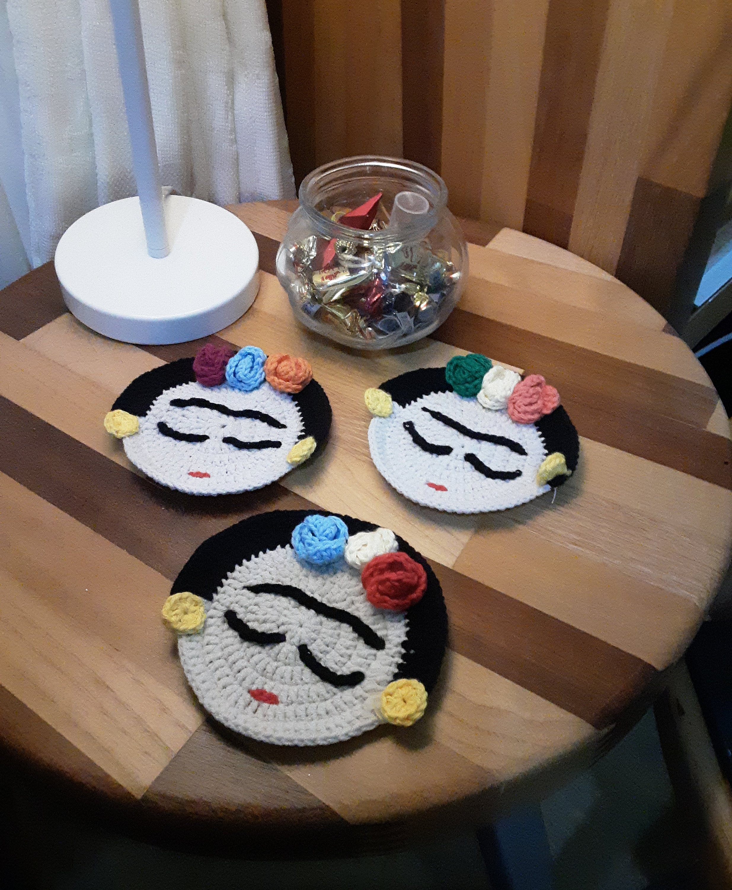 Frida Crochet Coasters and Placemats - Etsy