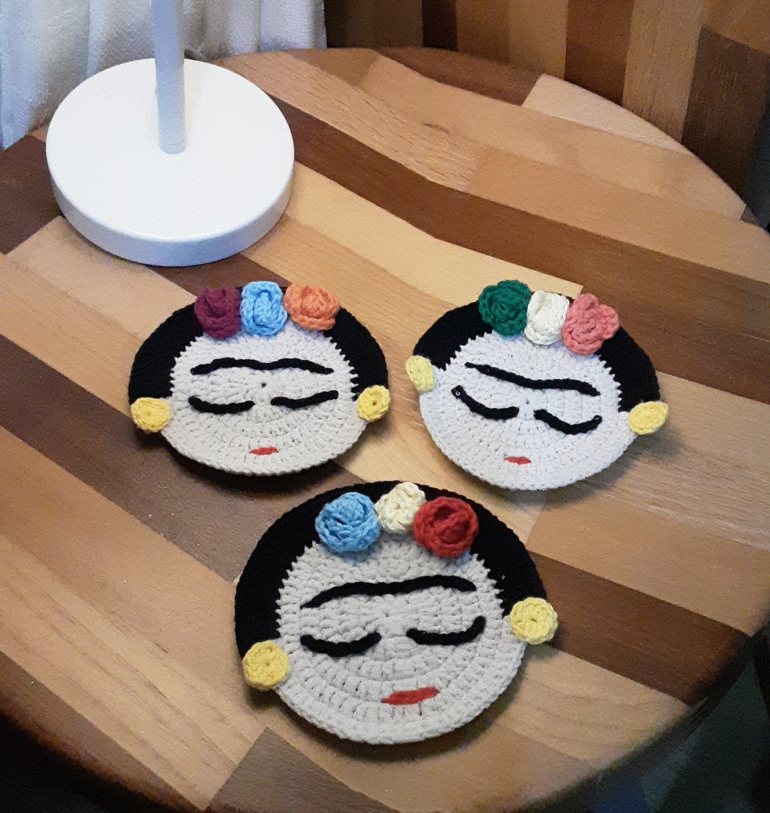 Frida Crochet Coasters and Placemats - Etsy