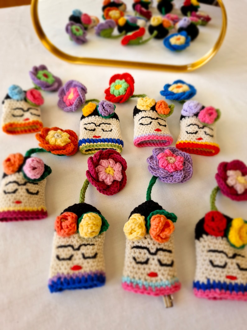 Frida Crochet Keyring - Etsy