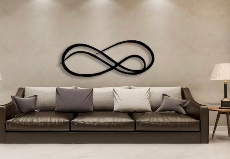 Infinity Metal Wall Decor, Modern Metal Wall Art, Abstract Metal Wall ...