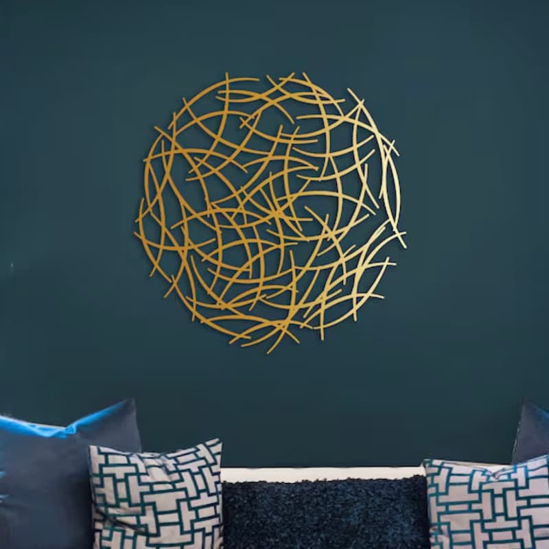 Gold Metal Wall Art - Etsy