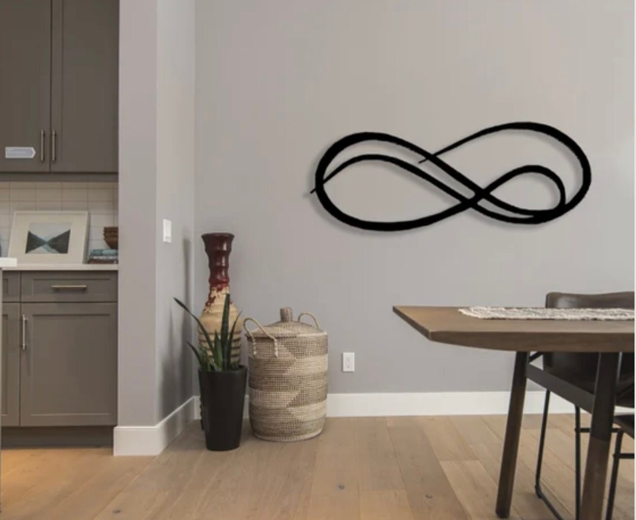 Infinity Metal Wall Decor, Modern Metal Wall Art, Abstract Metal Wall ...