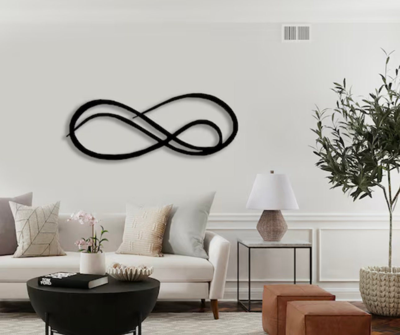 Infinity Metal Wall Decor, Modern Metal Wall Art, Abstract Metal Wall ...