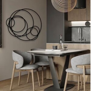 Round Circle Metal Wall Decor , Abstract Large Metal Wall Art , Unique ...
