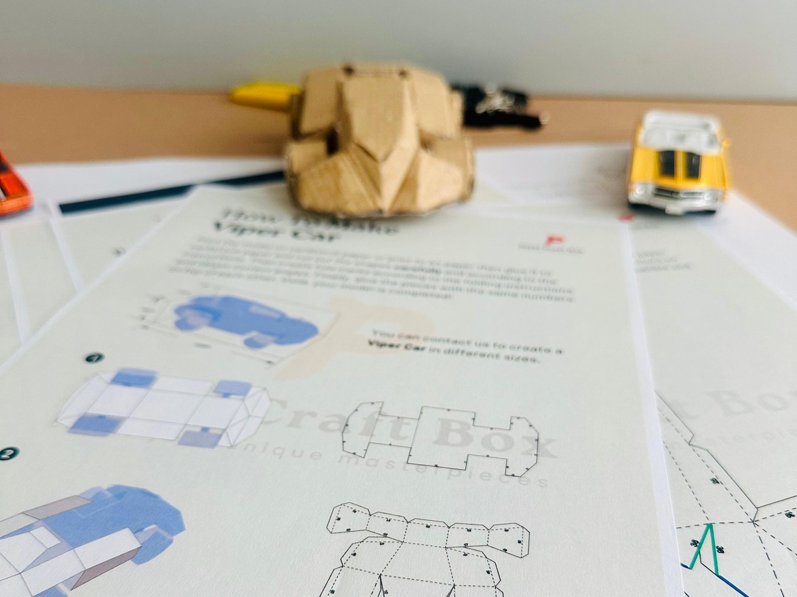 Papercraft DIY Car Kit, 3D Paper Car Model, PDF Digital Template, Low ...