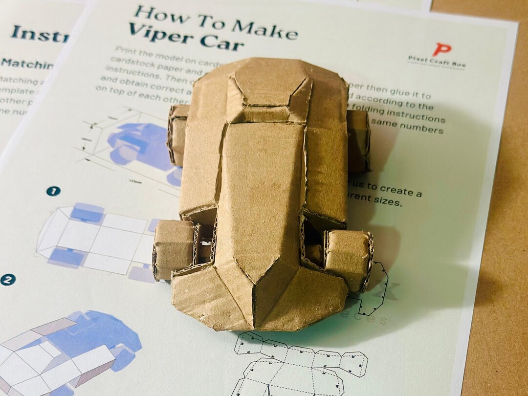 Papercraft DIY Car Kit, 3D Paper Car Model, PDF Digital Template, Low ...