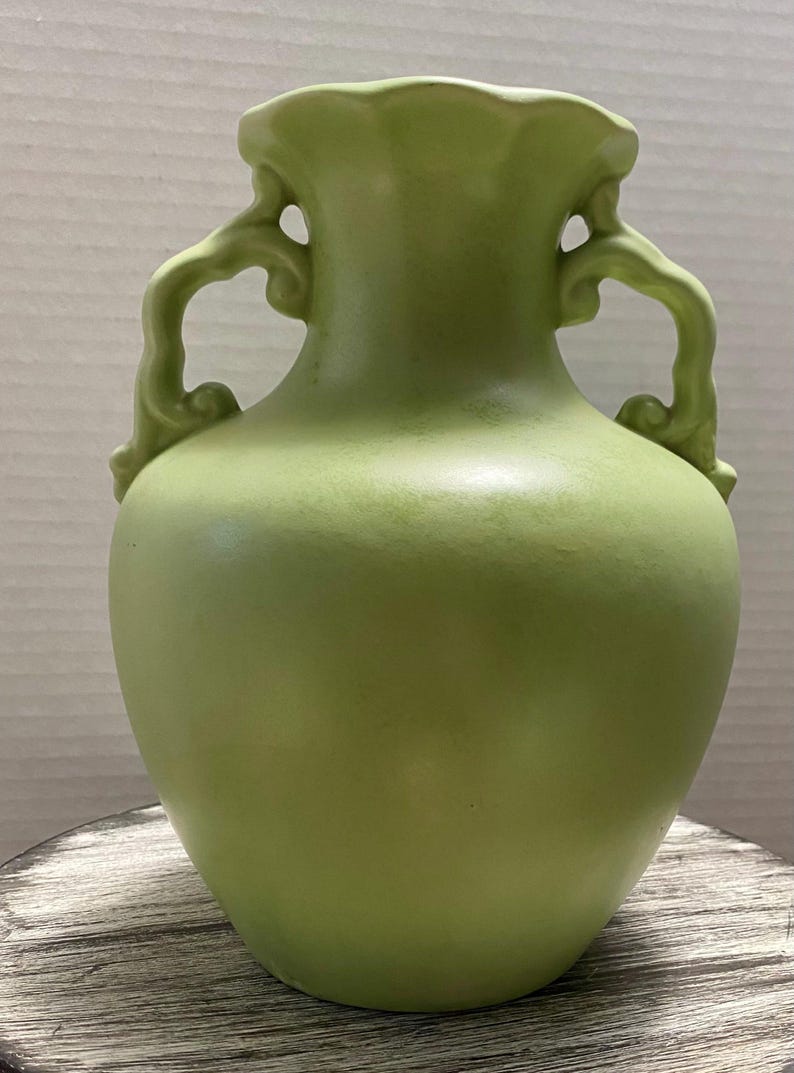 Vintage Haeger Sage Green Vase - Etsy