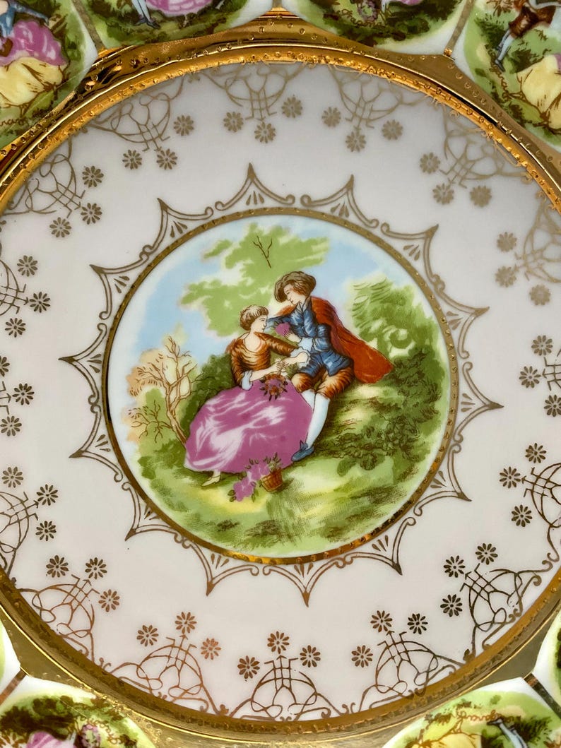 Vintage E W Japan Victorian Courting Couples Plate - Etsy