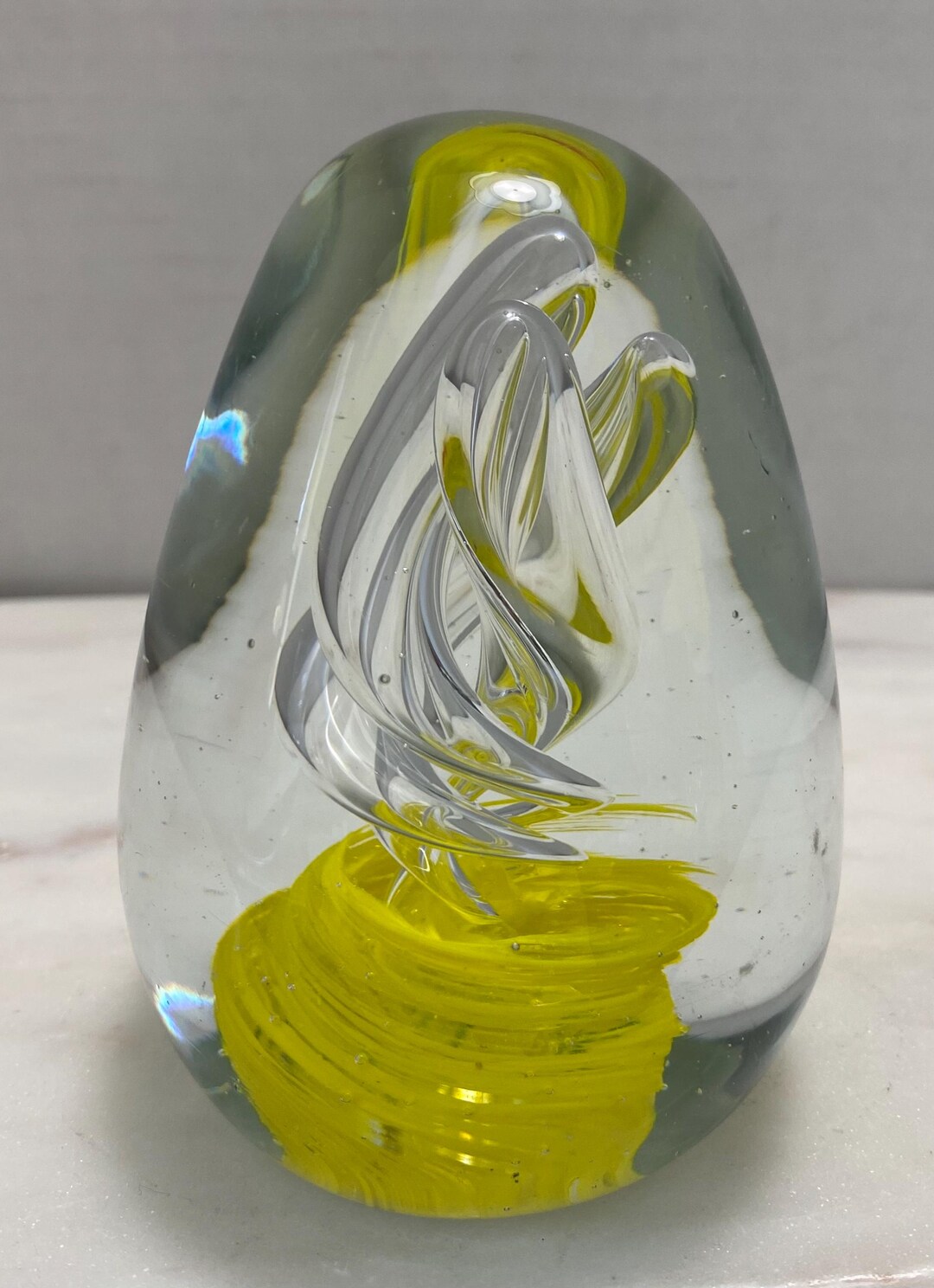Vintage Swirl Art Glass Paperweight - Etsy