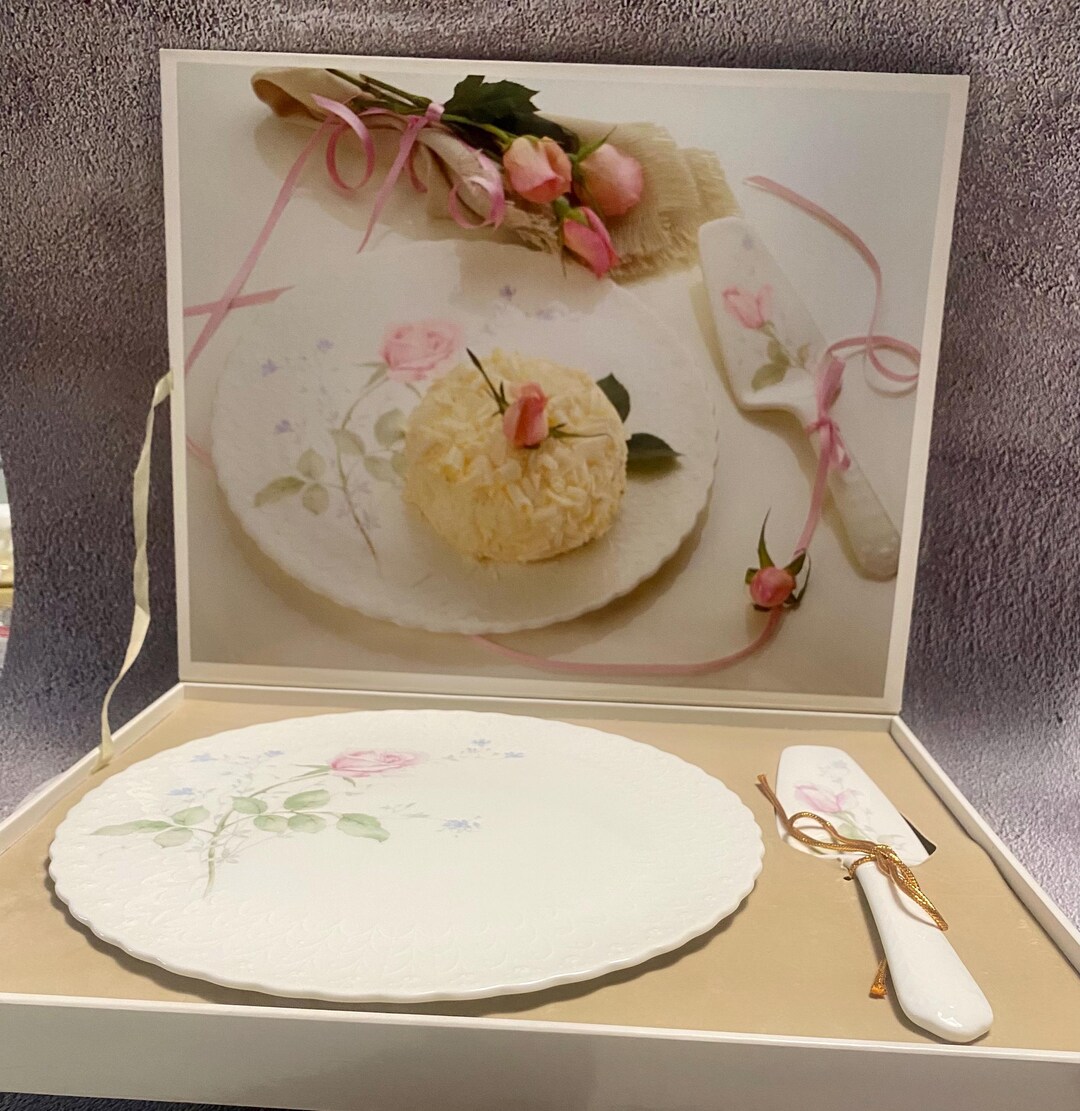 Vintage Mikasa April Rose Cake Plate and Server - Etsy