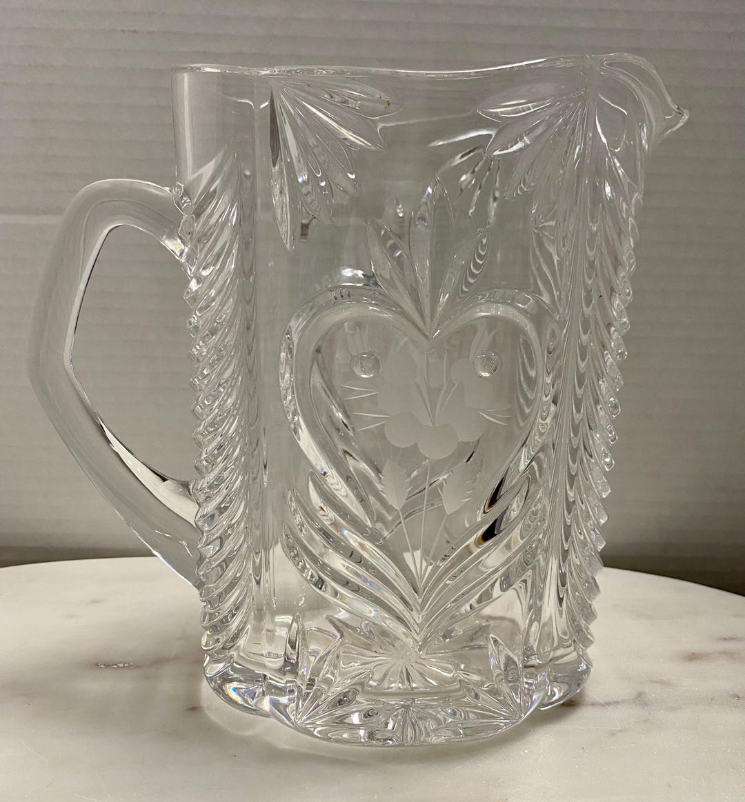 Vintage Imperlux Hand Cut Oblong Pitcher - Etsy