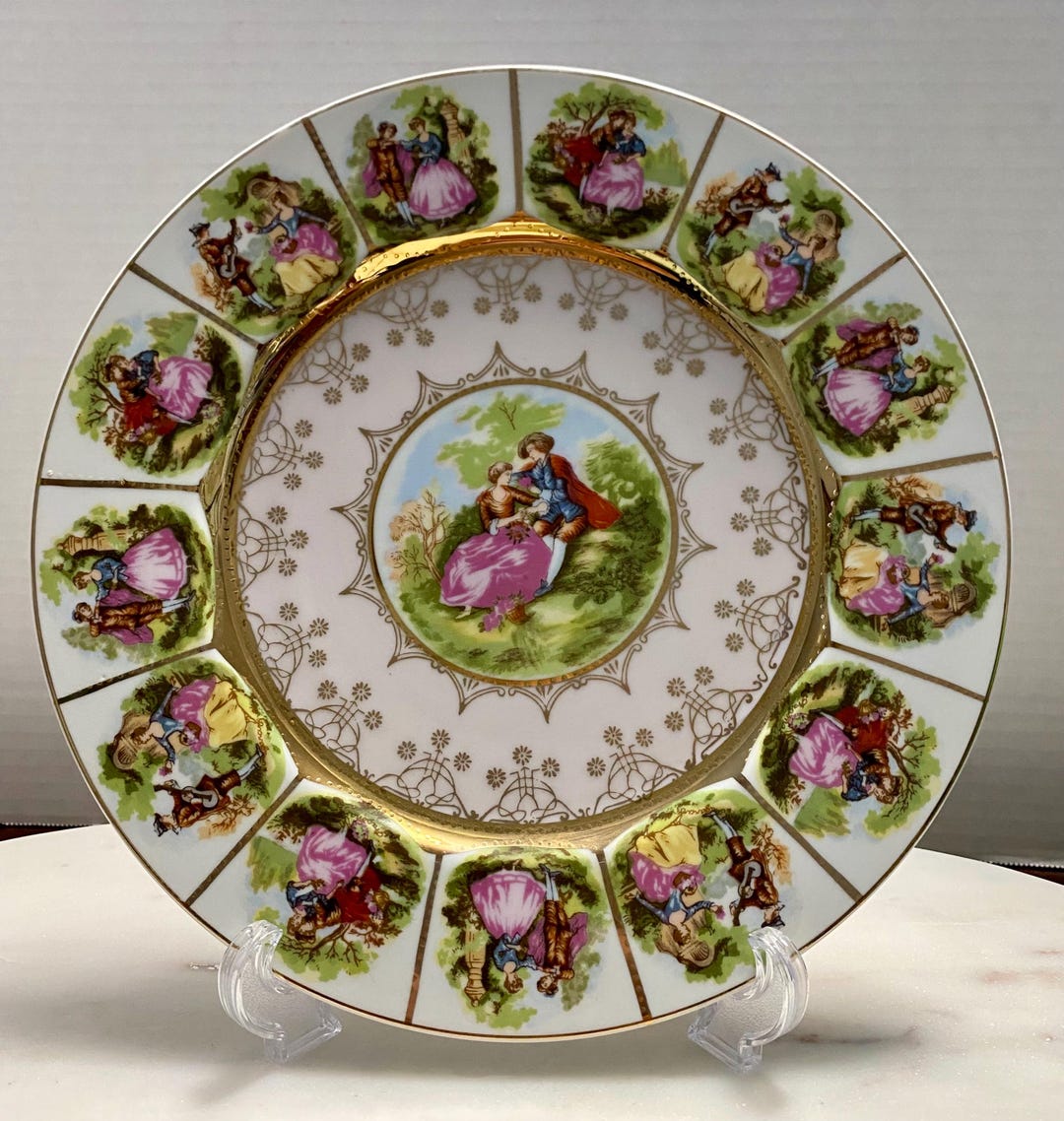 Vintage E W Japan Victorian Courting Couples Plate - Etsy