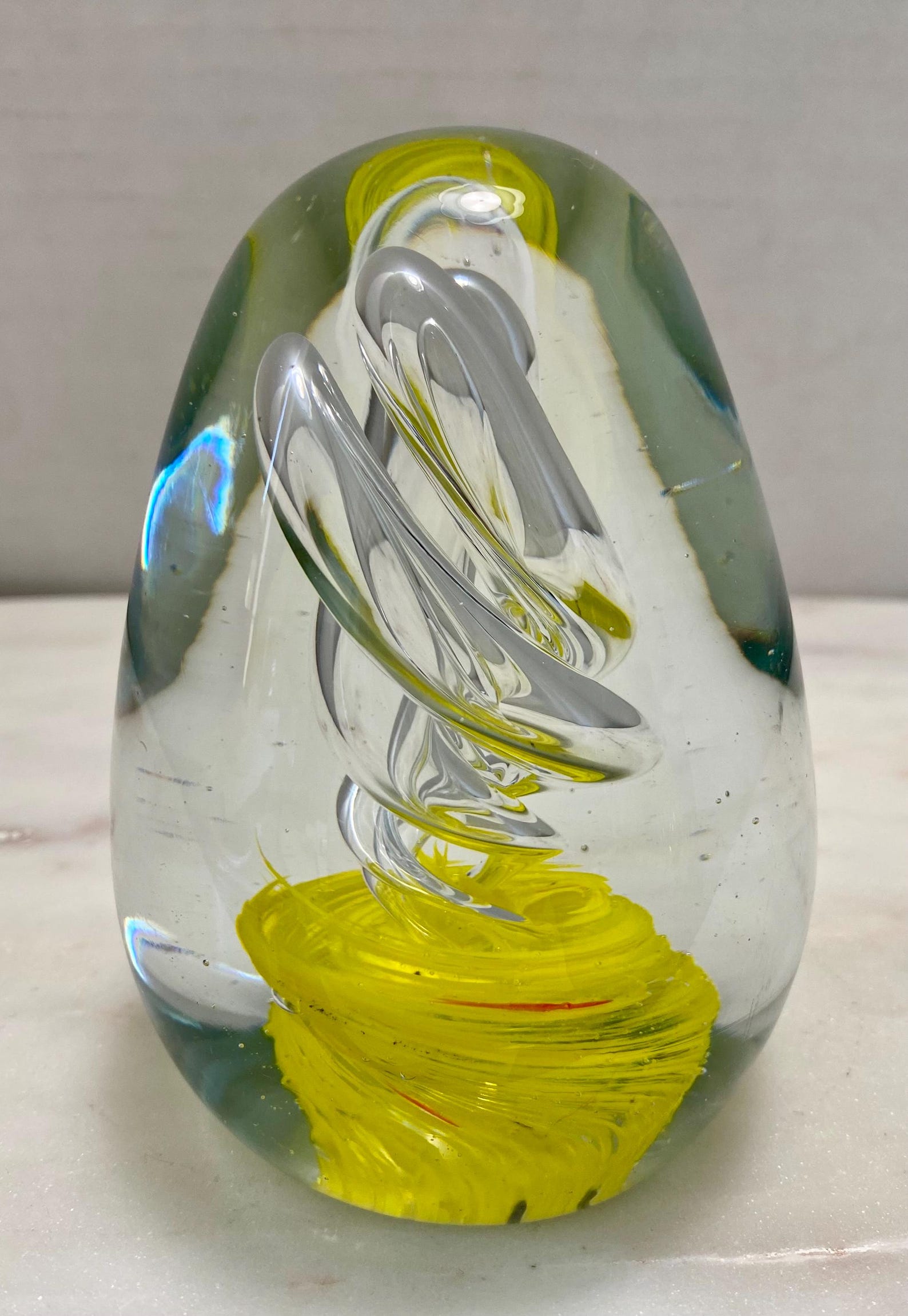 Vintage Swirl Art Glass Paperweight - Etsy