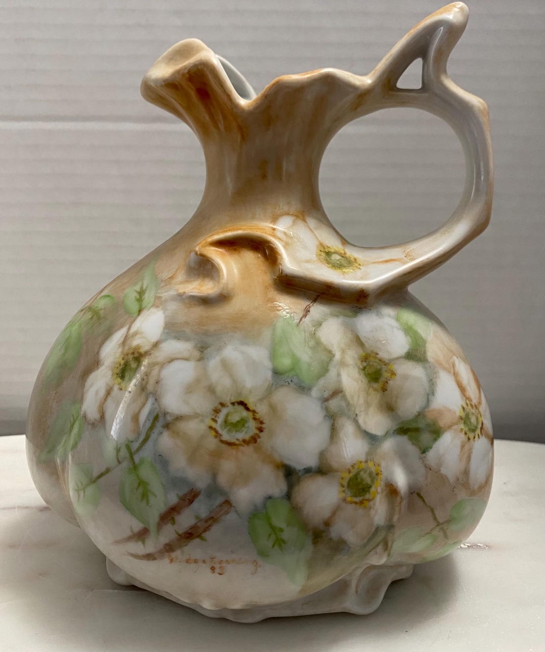 Vintage Signed Hand Painted Nippon Pitcher - Etsy