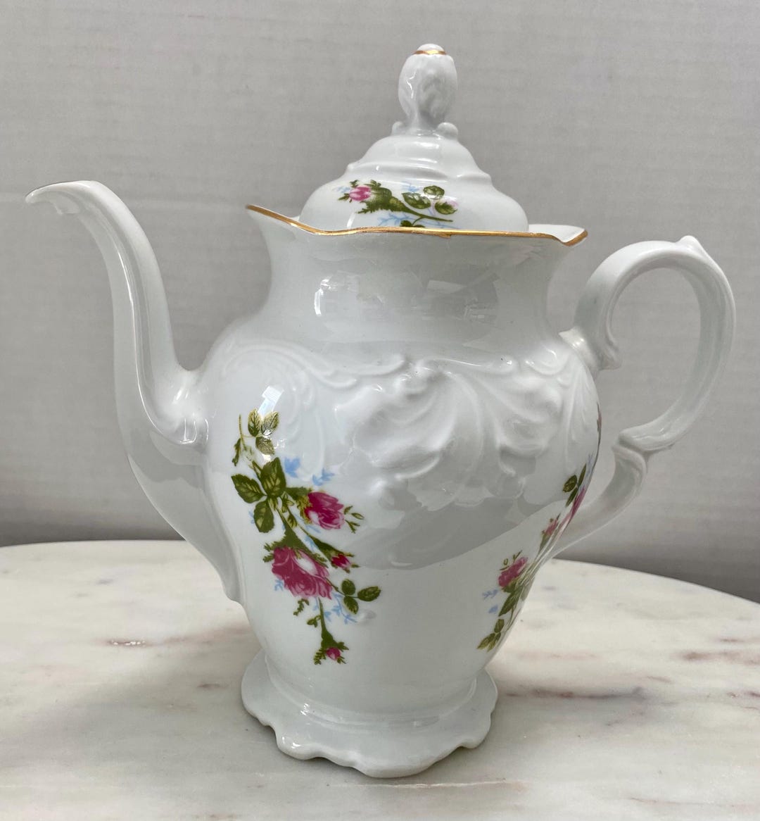 Vintage Waterloo Poland Floral Tea Pot - Etsy