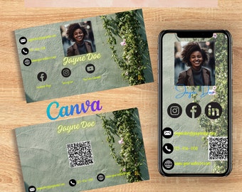 Digital Business Card With QR Code, Business Card, Interactive Business ...