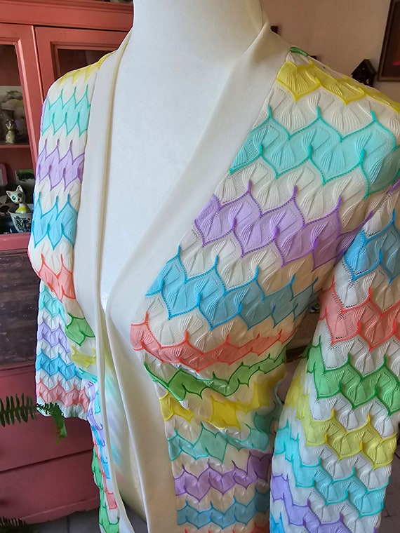 1970's Lightweight Pastel Cardigan - Gem
