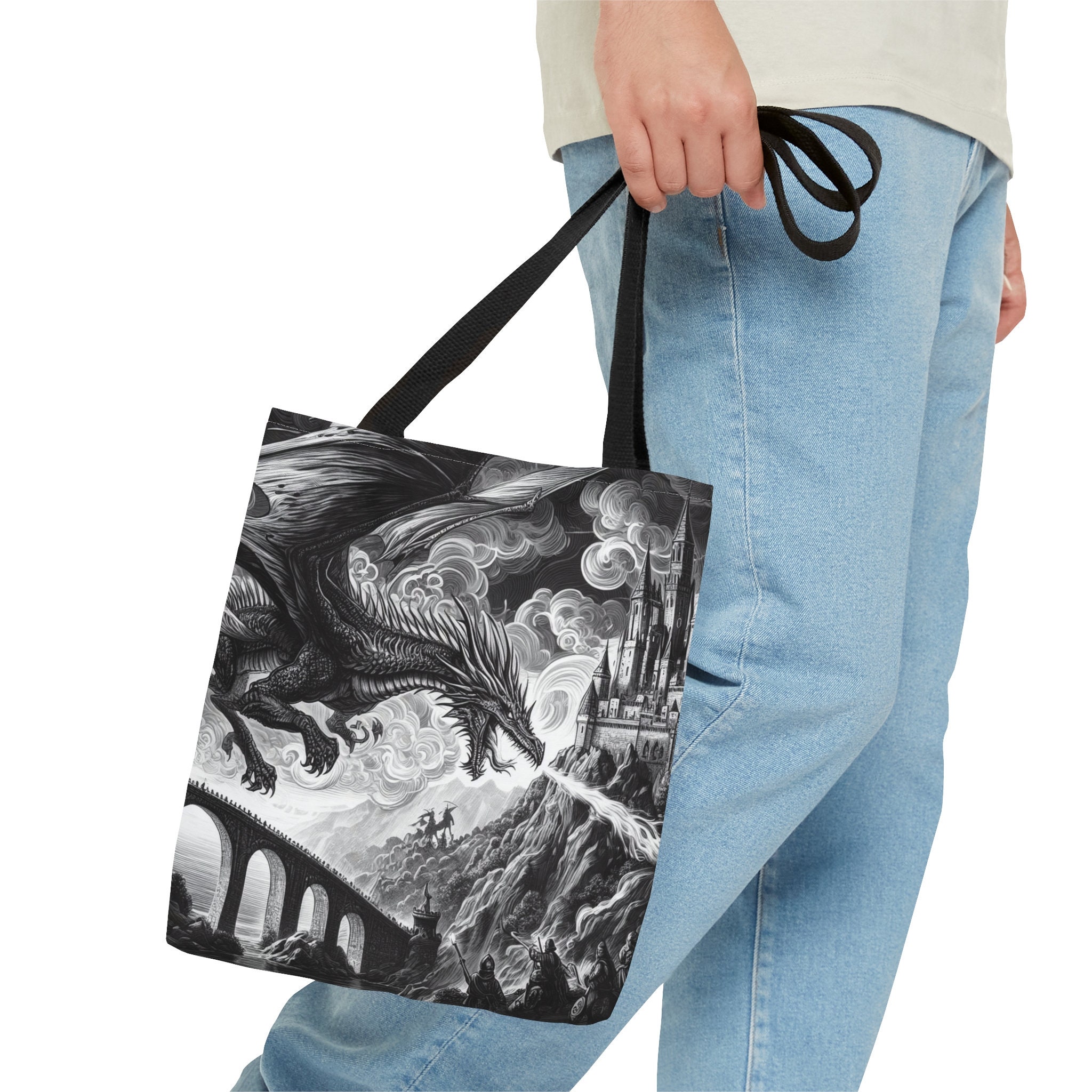 Tote Bag AOP Fantasy Dragon - Etsy