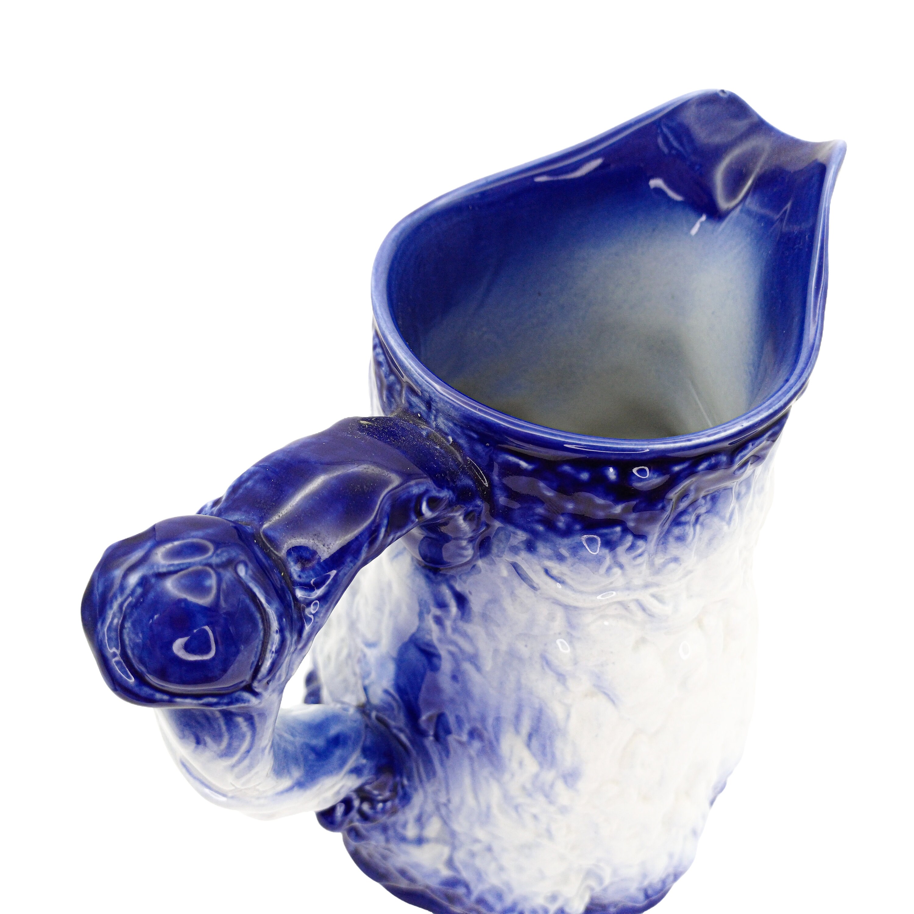 Burleigh Staffordshire Ironstone Pitcher Blue White Reproduction ...