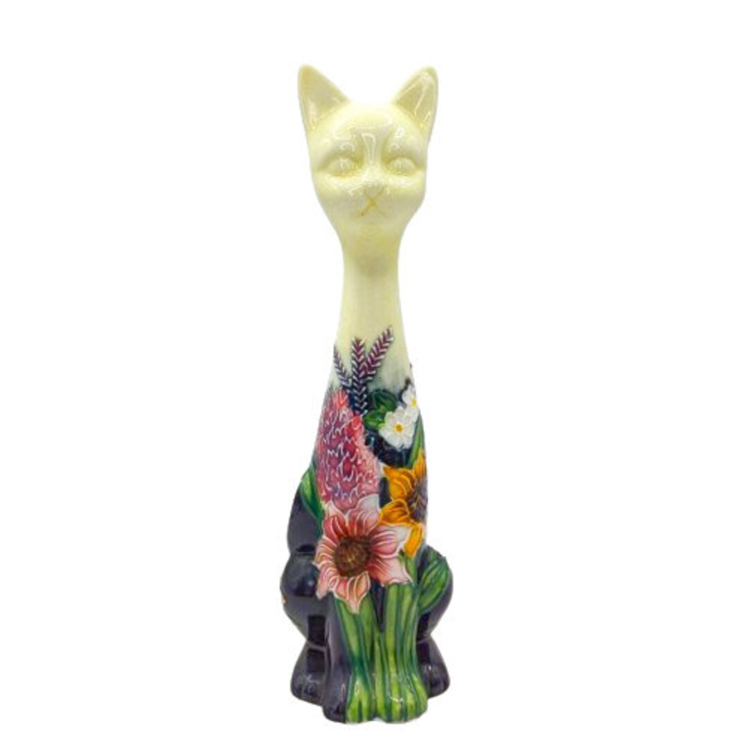 Old Tupton Ware Cat Figurine | Summer Bouquet | Hand-painted Floral ...