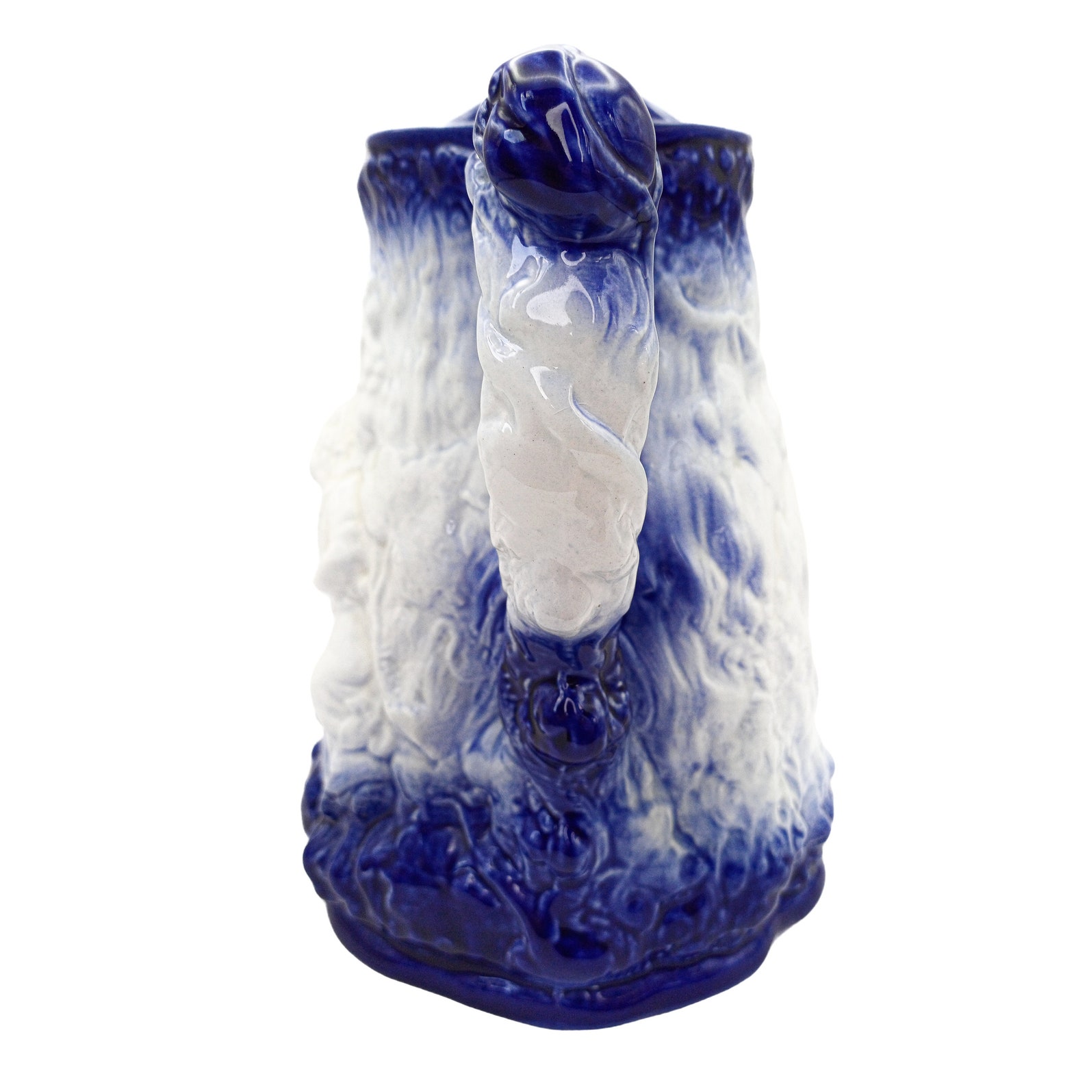 Burleigh Staffordshire Ironstone Pitcher Blue White Reproduction ...