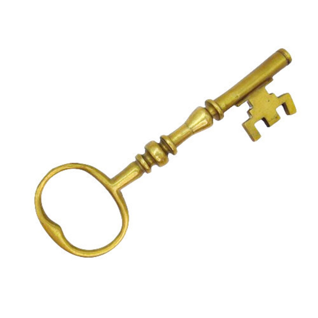 Heavy Brass Ornate Skeleton Key | Rustic Collectible Key | Vintage Home ...