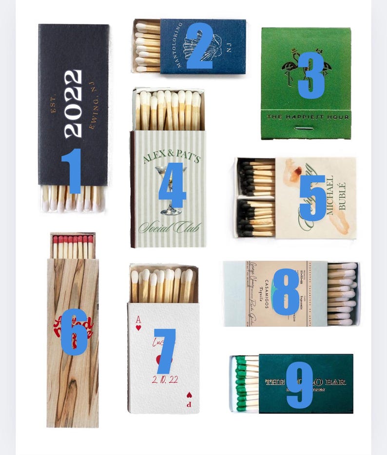 8x10 FRAMED Customizable Matchbox Print | Art | Many Personalization ...