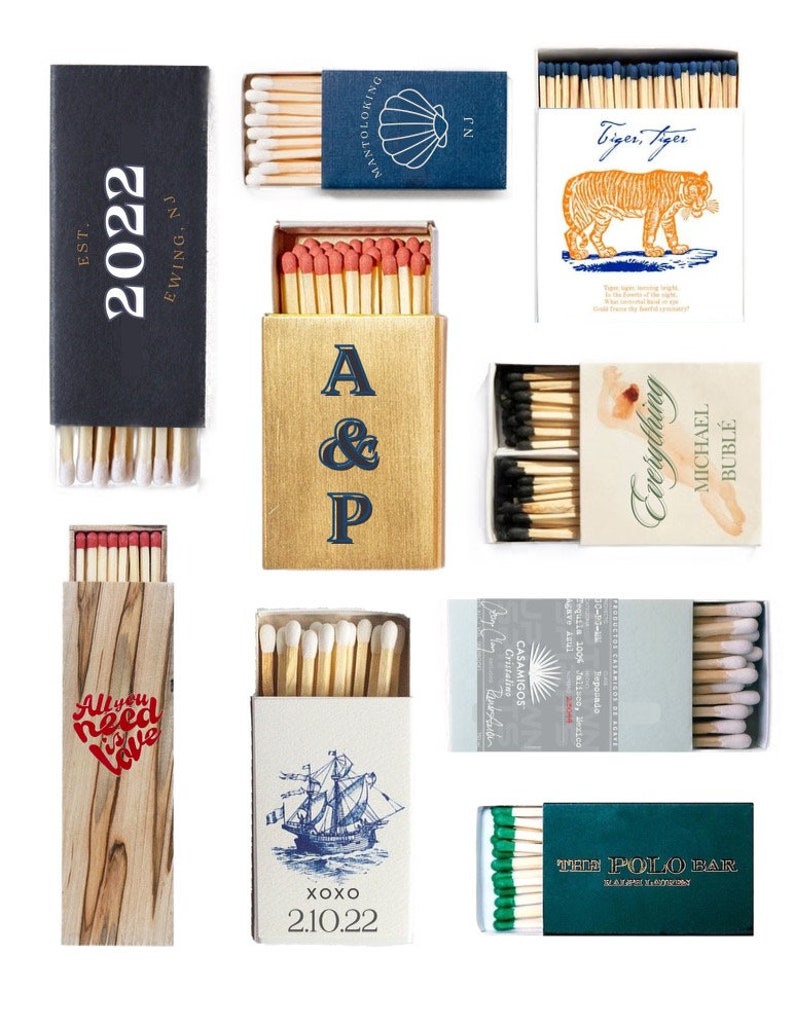 8x10 Customizable Matchbox DIGITAL DOWNLOAD Art Personalization Perfect ...
