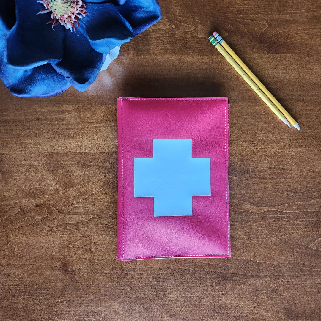 Handmade Jr Legal Notepad Holder, First Responder Red Vinyl, Refillable ...