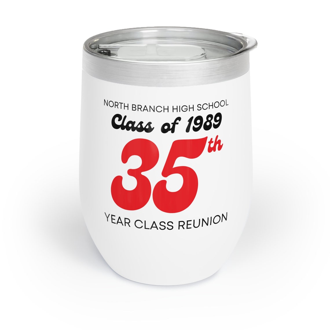 Custom School Mascot 12 Oz Wine Tumbler for High School Reunion, Mascot ...