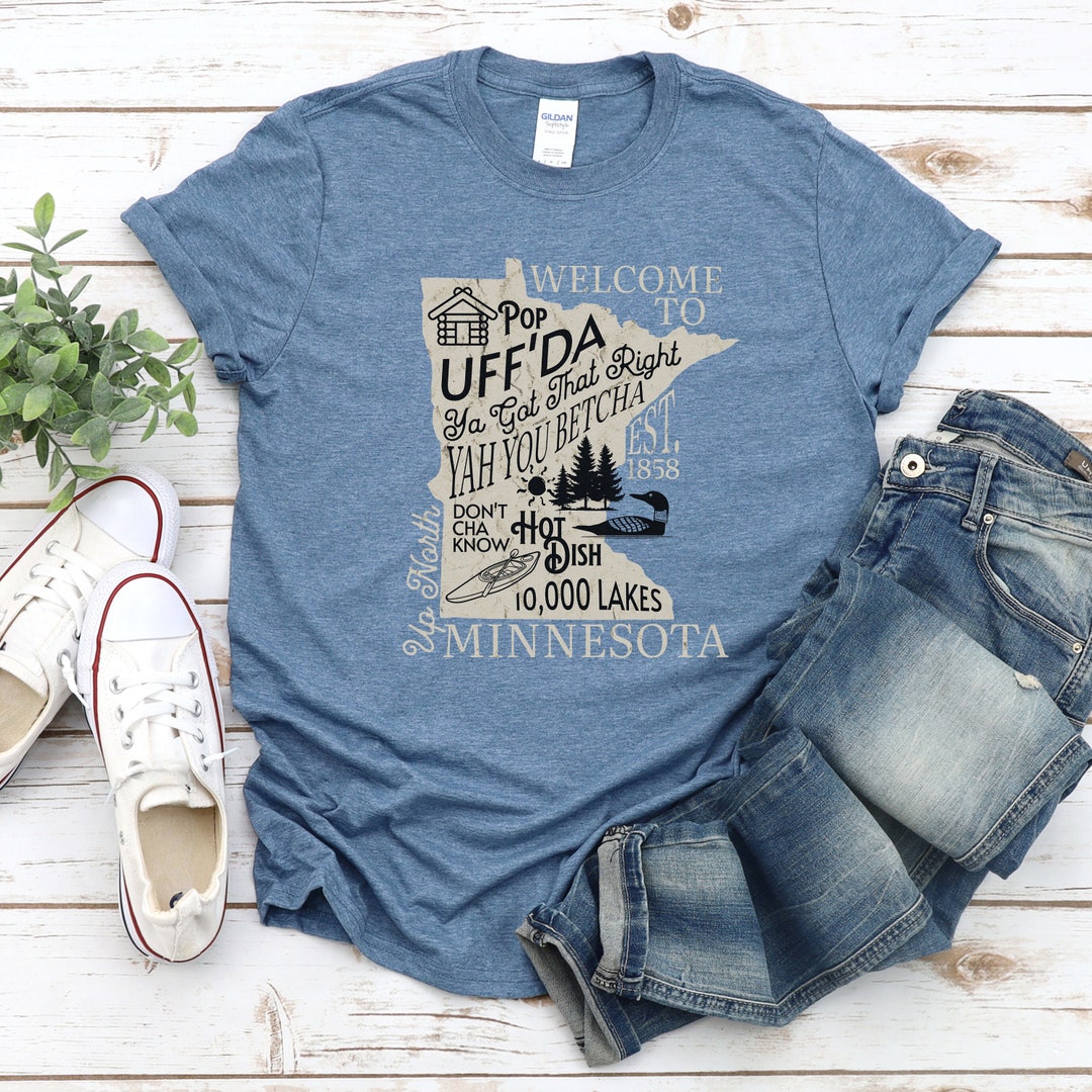 Welcome to Minnesota Unisex Softstyle T-shirt, MN Phrases, Land of ...