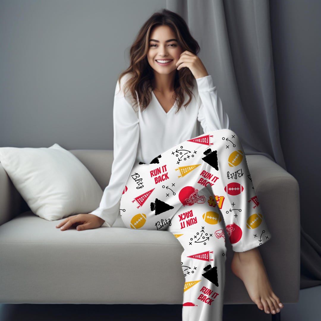 Kansas City Football Pride PJ Pants, Red and Gold Lounge Pants ...